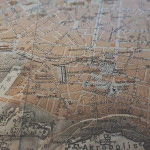 1909 Vintage Map of Athens - Etsy