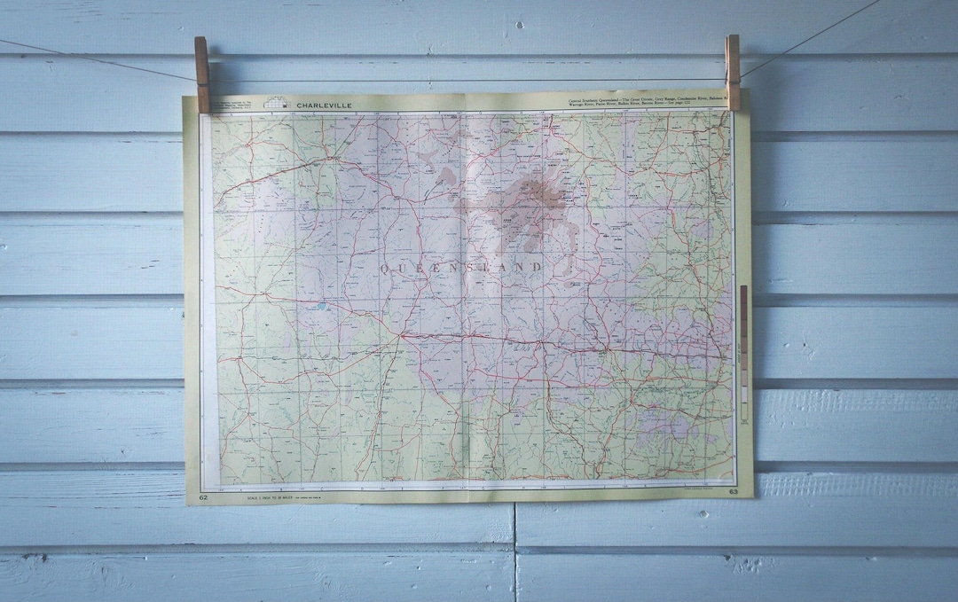 1968 Vintage Shire of Murweh Map - Etsy