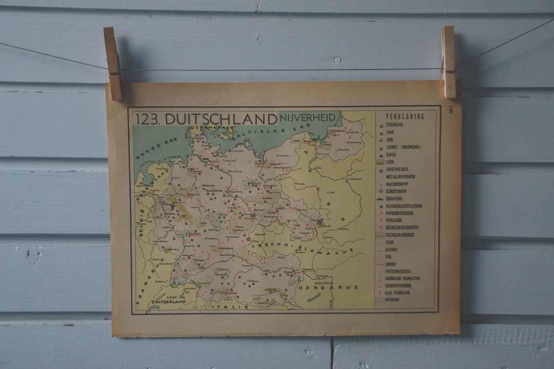 1941 Vintage Map of Germany - Etsy