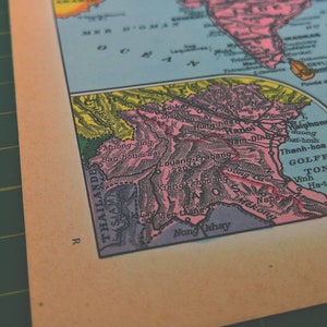 1956 Vintage Map of India & Southeast Asia - Etsy