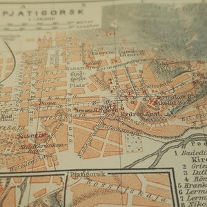 1912 Vintage Pyatigorsk & Kislovodsk Map - Etsy