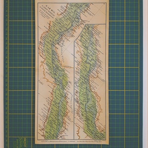 1913 Vintage Map of the Nile - Etsy