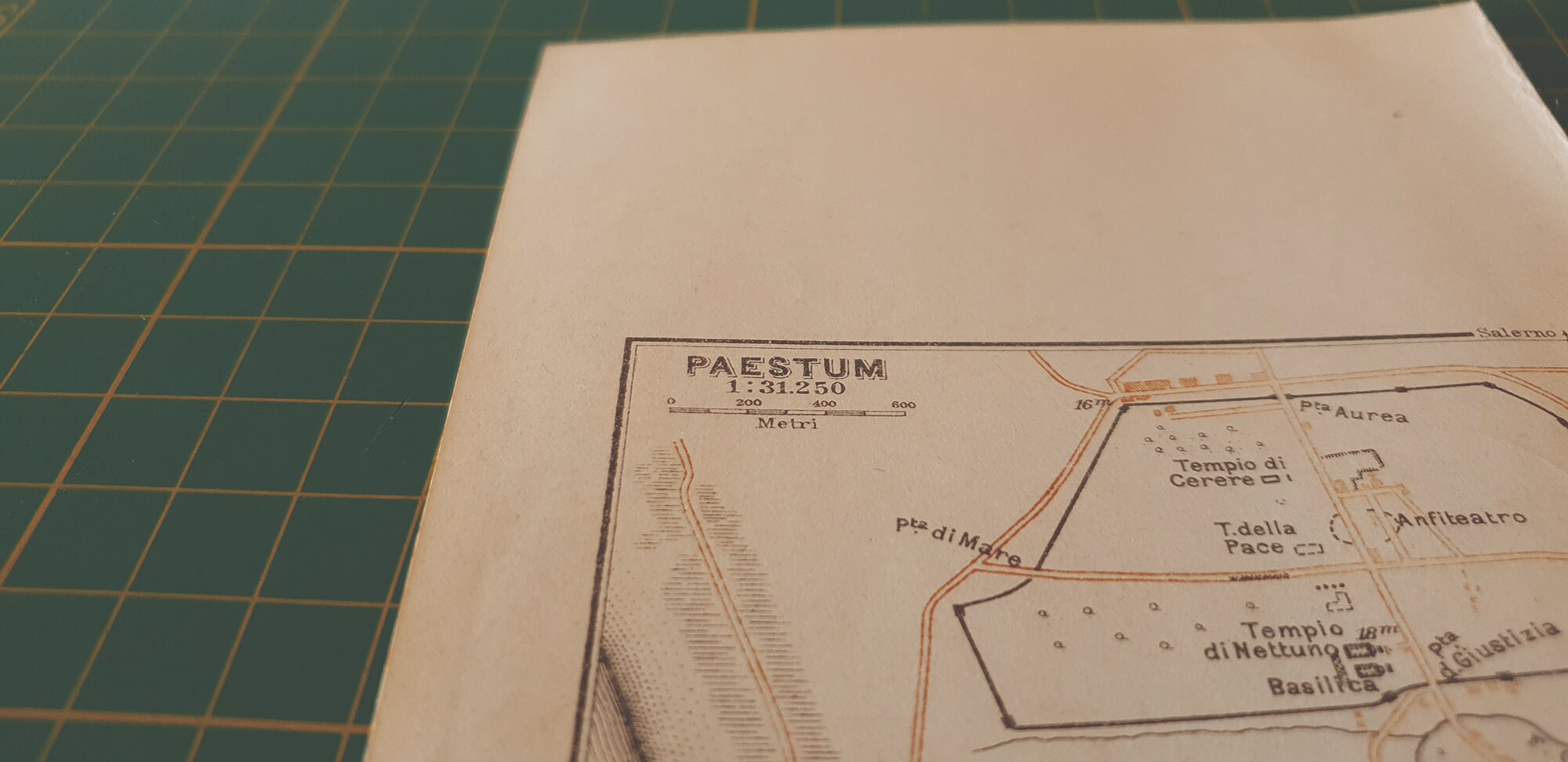 1928 Vintage Paestum Map