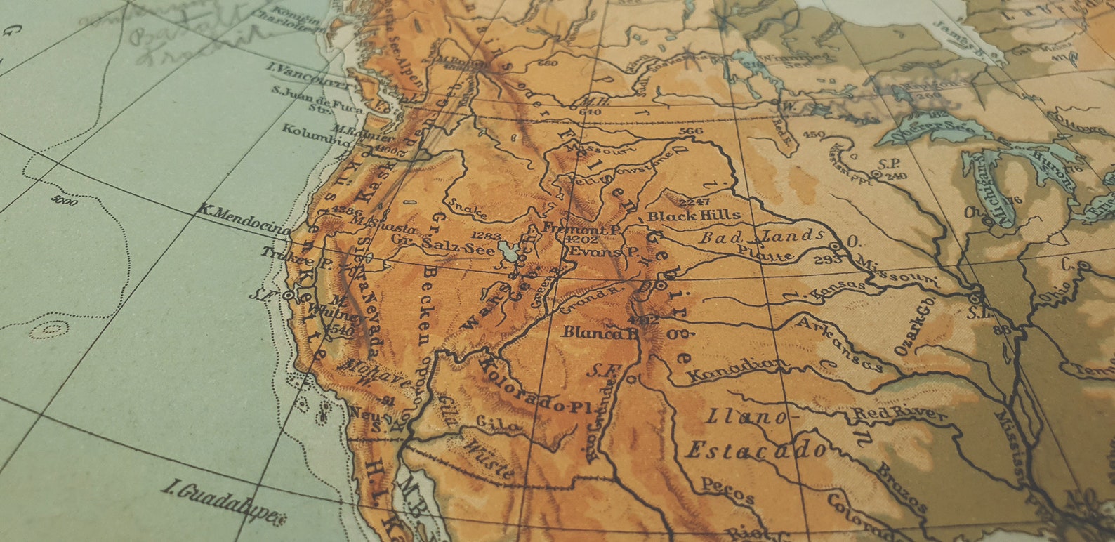 1900s Vintage North America Map - Etsy