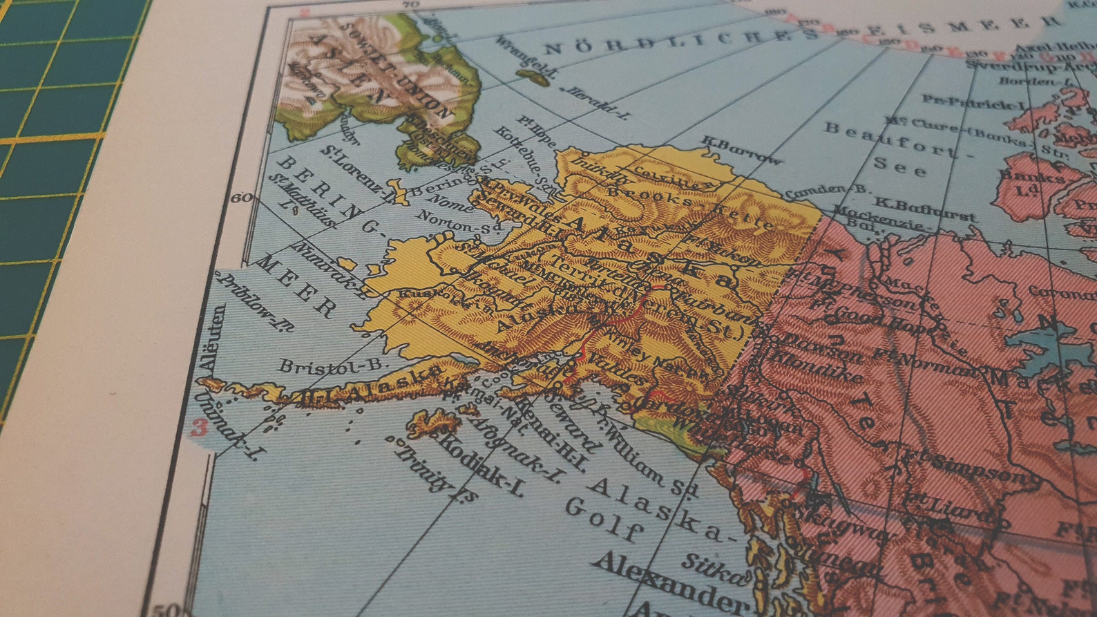 1936 Vintage North America Map - Etsy Ireland