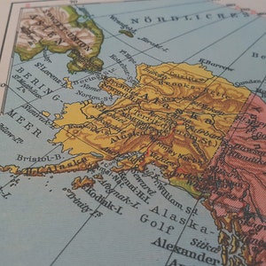 1936 Vintage North America Map - Etsy