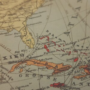 1907 Vintage North America Map - Etsy