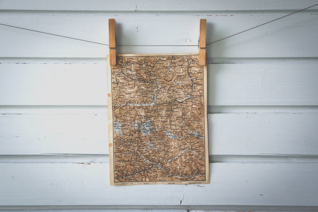 1876 Vintage High Tauern Map - Etsy