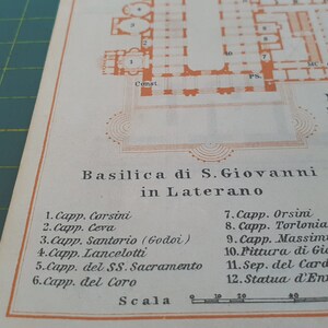 1908 Vintage Plan of the Lateran Basilica - Etsy