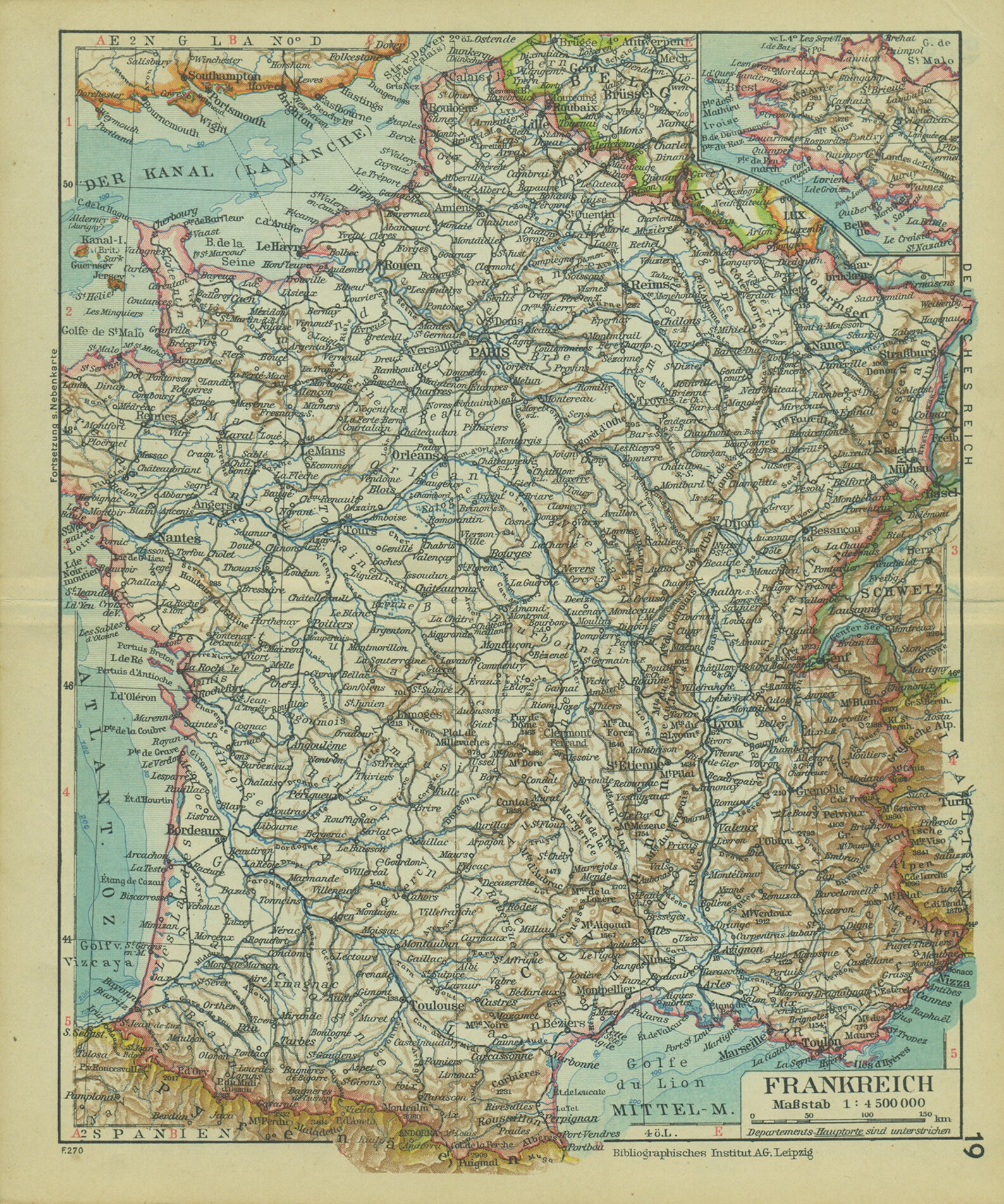 1936 Vintage Map of France - Etsy
