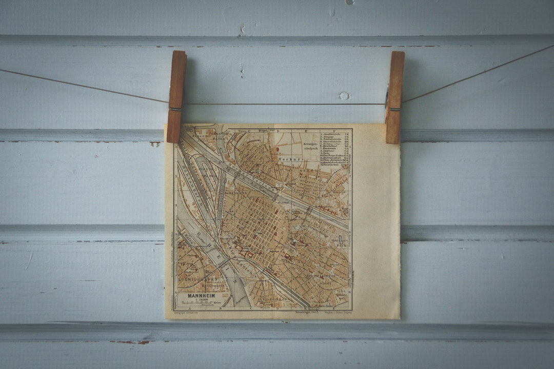 1936 Vintage Mannheim Map - Etsy