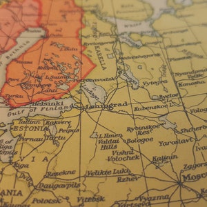 1950 Vintage Map of Europe - Etsy