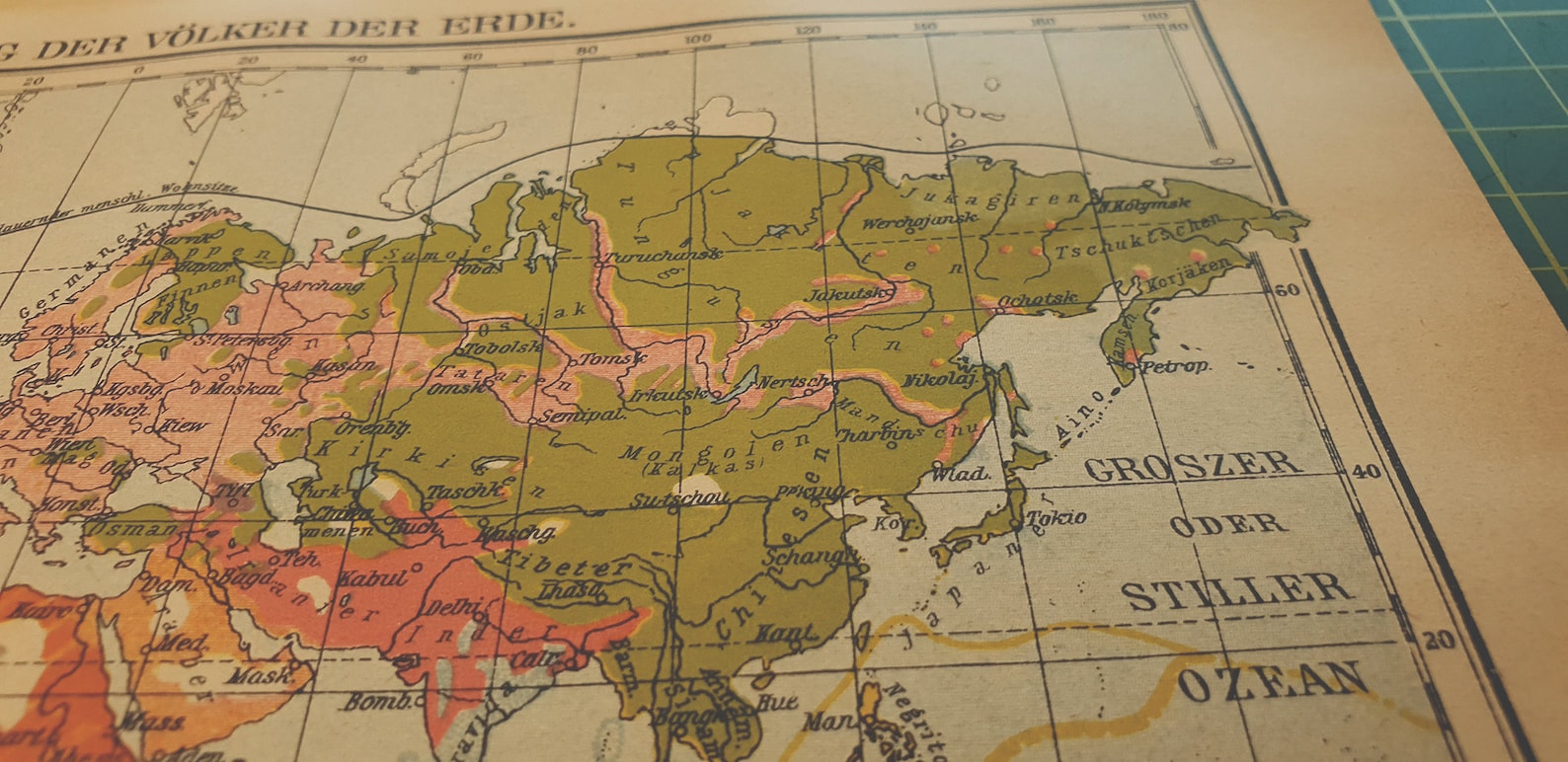 1910s Vintage Ethnographic World Map - Etsy