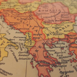 1950 Vintage Map of Europe - Etsy