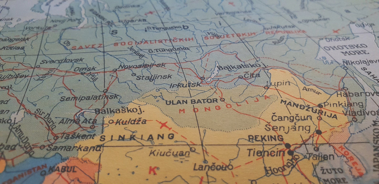 1958 Vintage World Map - Etsy
