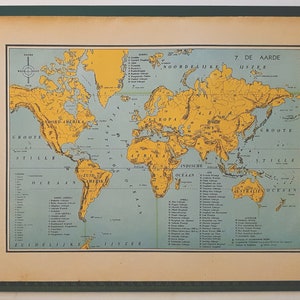 1941 Vintage World Map - Etsy