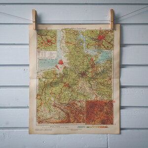 1928 Vintage Northwest Germany Map - Etsy