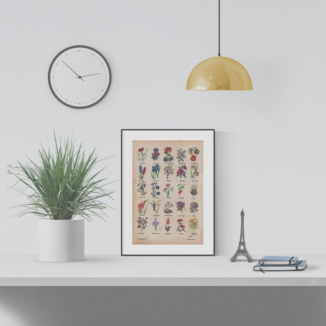 1954 Vintage Flowers Illustration - Digital Download - Etsy