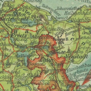 1928 Vintage Northwest Germany Map - Etsy