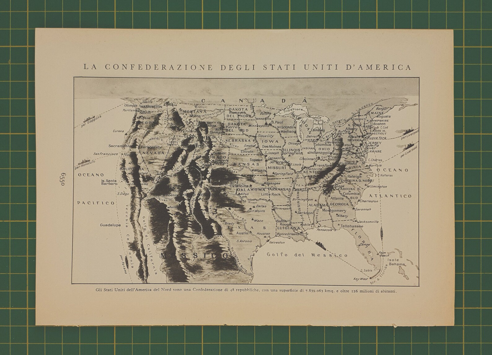 1935 Vintage Map of USA | Etsy
