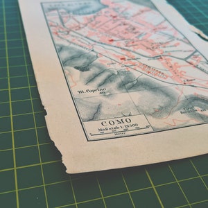 1892 Vintage Map of Como - Etsy