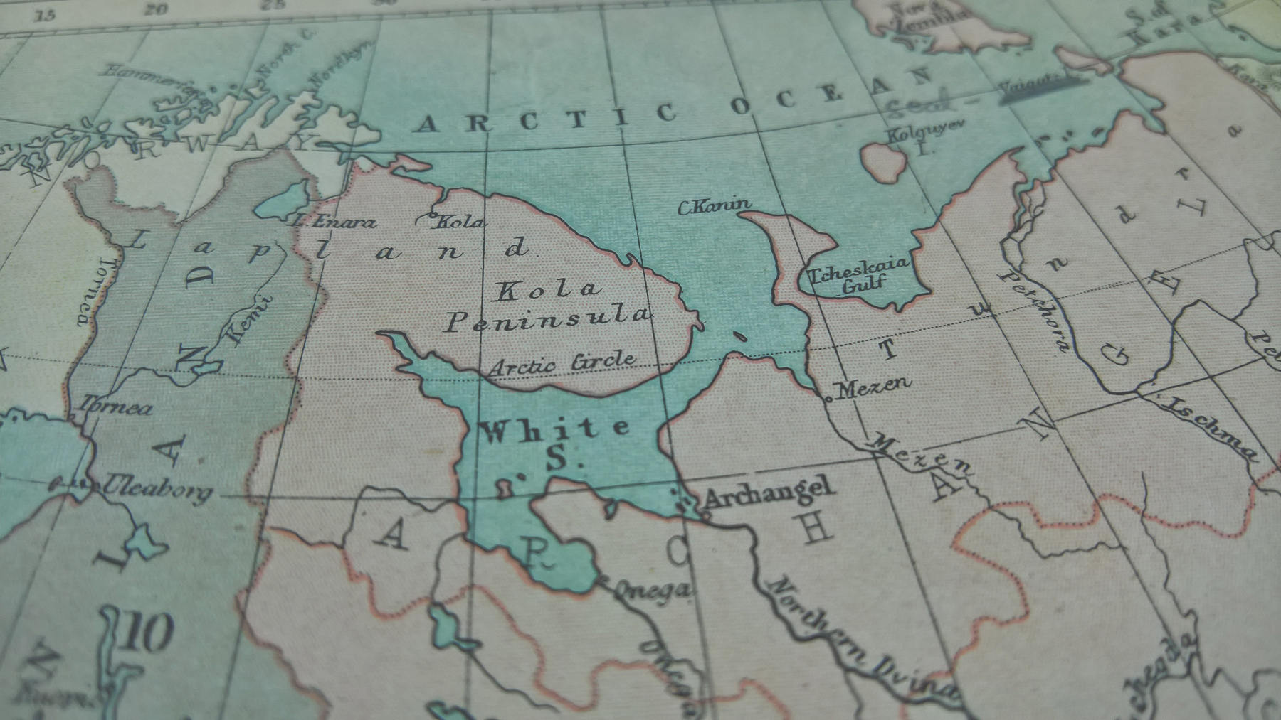 1896 Vintage Map of Russia