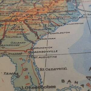 1956 Vintage USA Map - Etsy