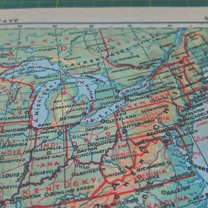 1956 Vintage USA Map - Etsy