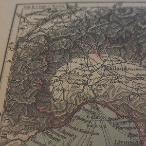 1893 Vintage Map of Italy - Etsy