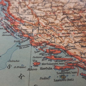 1936 Vintage Yugoslavia Map - Etsy