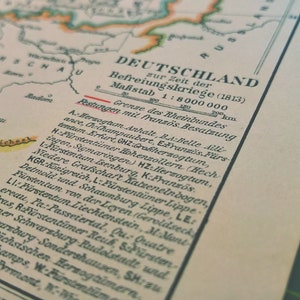 1925 Vintage Map of Germany in the Early 19th Century - Etsy