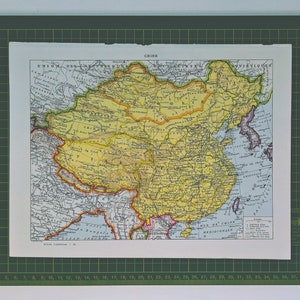 1924 Vintage Map of China | Etsy