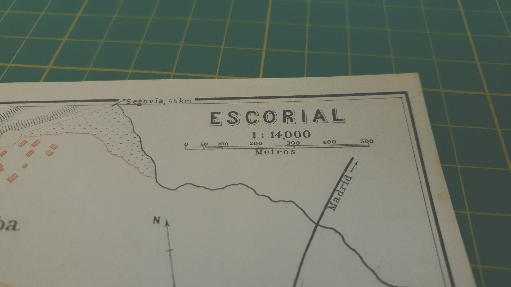 1929 Vintage El Escorial Map