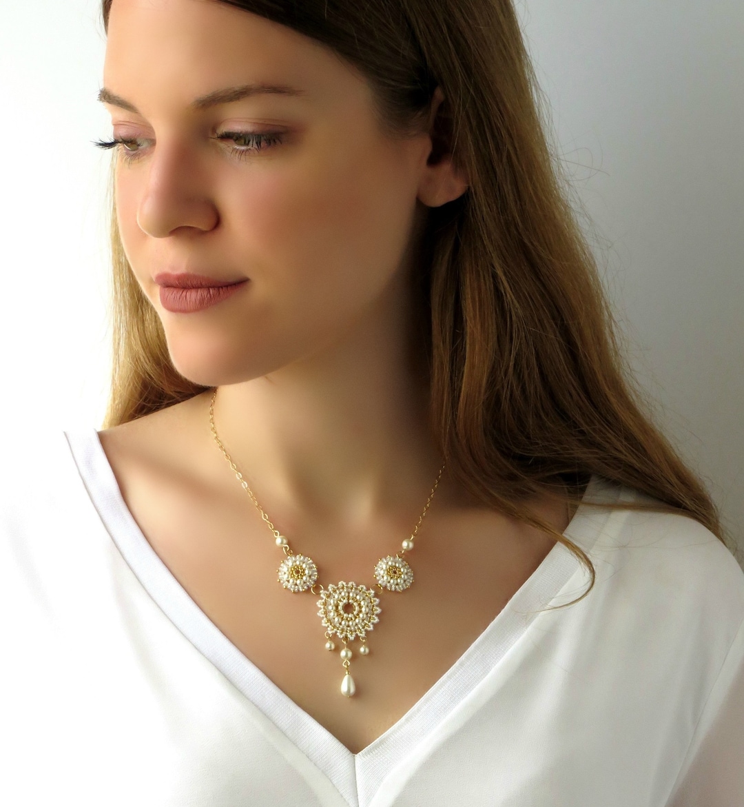 Wedding Necklaces for Brides, Wedding Statement Necklace, Necklace for ...