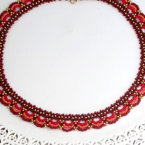 Red Jewelry Set, Gift for Women, Red Bead Necklace, Red Statement ...