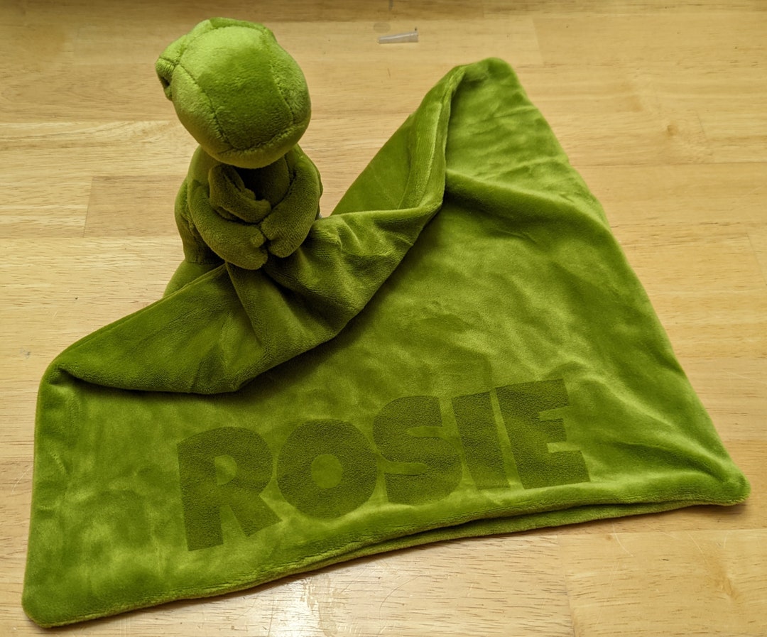 Custom Baby Name Blankie With Cute Stuffed Animal Attached - Etsy