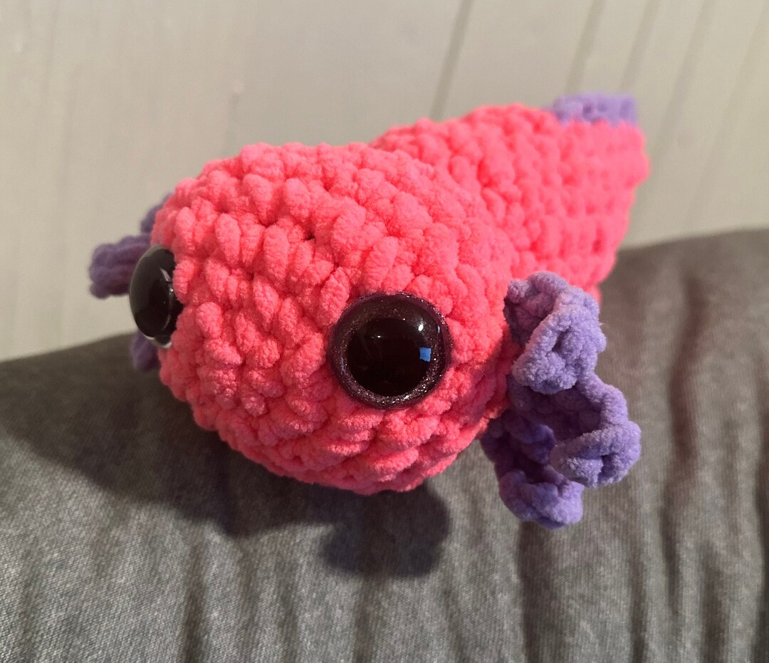 Handmade Pink & Purple Crochet Axolotl - Etsy