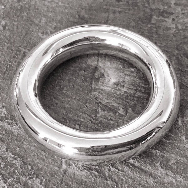 Chunky Silver Ring - Etsy UK