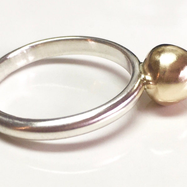 Gold Ball Ring - Etsy