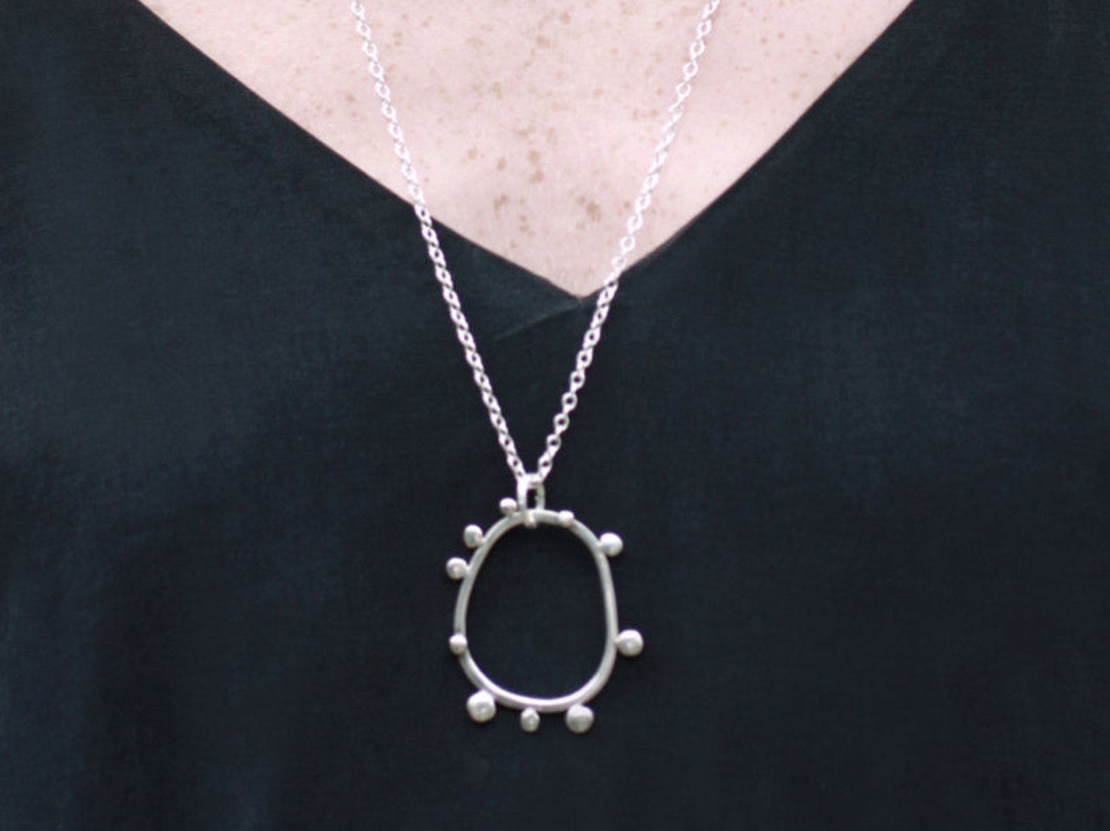 Silver Bobble Pendant Silver Necklace Silver Bobble - Etsy UK