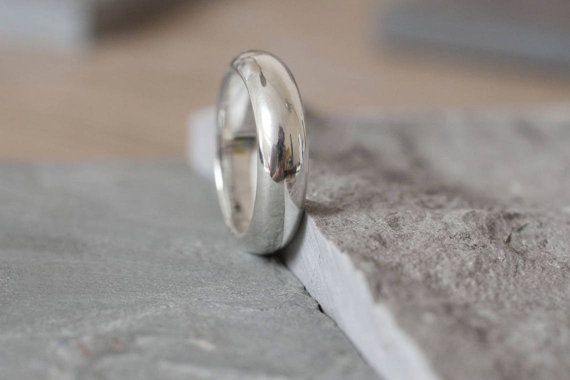 Chunky Silver Ring Chunky Domed Ring Thick Silver Ring - Etsy UK