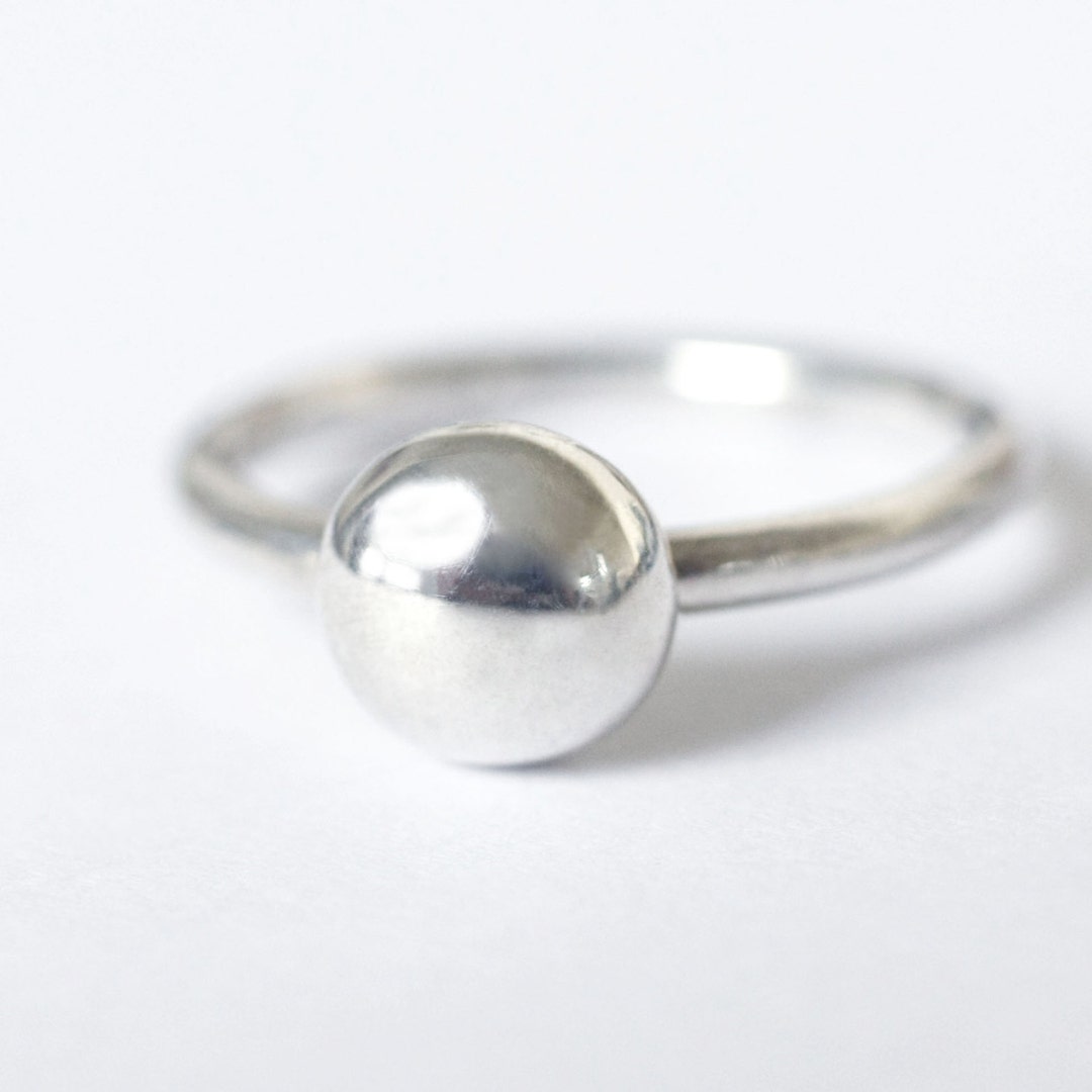 Silver Pebble Ring, Silver Nugget Ring, Stacking Ring, Bobble Ring ...