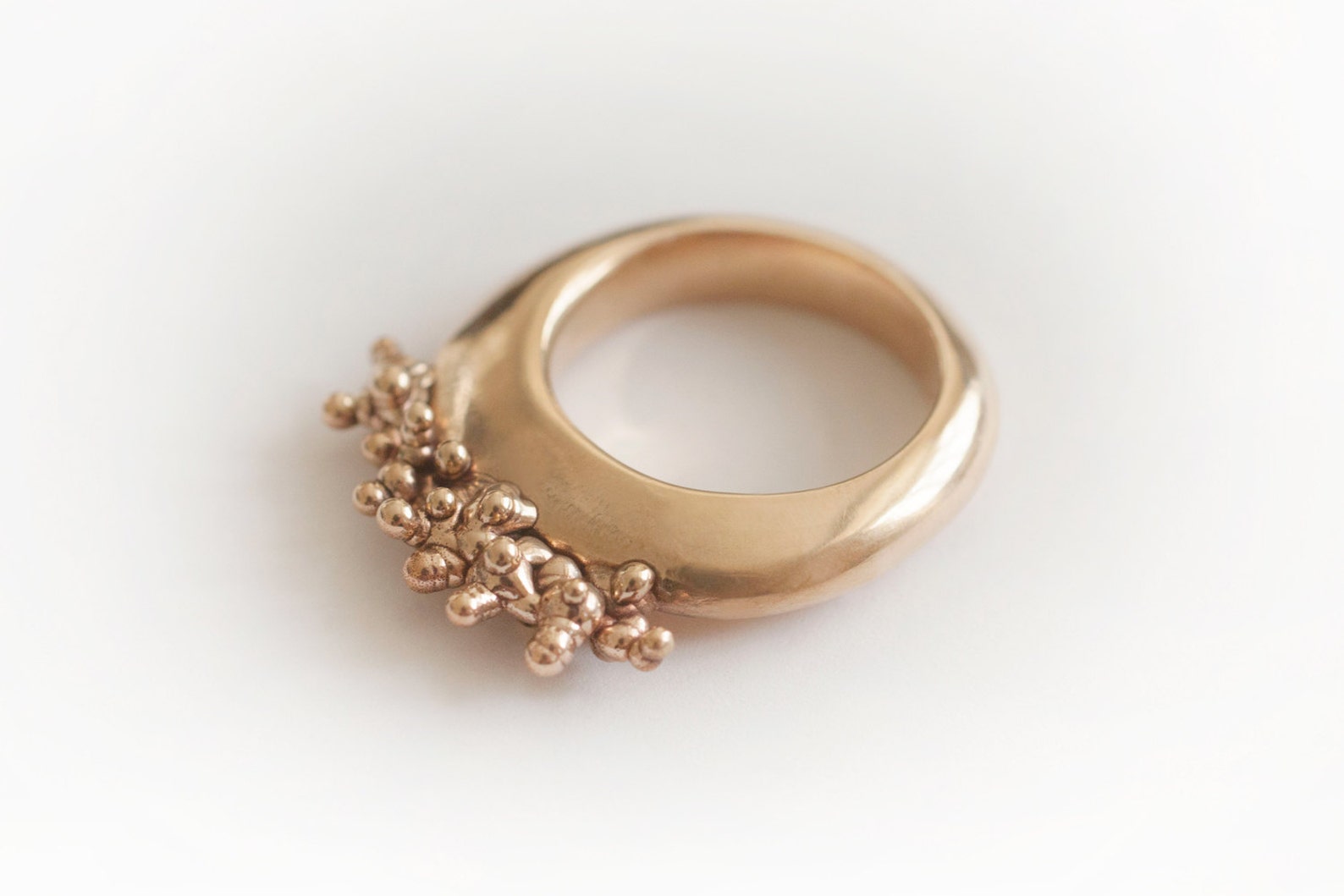 Statement Ring Bronze Bobble Ring Gold Ring Lost Wax Cast - Etsy UK
