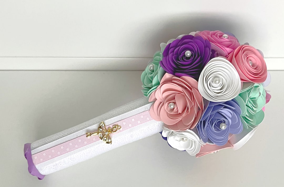 Dance Recital Paper Flower Bouquet - Ballet- Pink, Purple and Mint ...