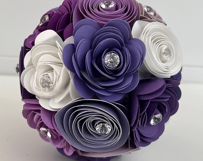 Dance Recital Paper Flower Bouquet - Ballet- Purple and White ...