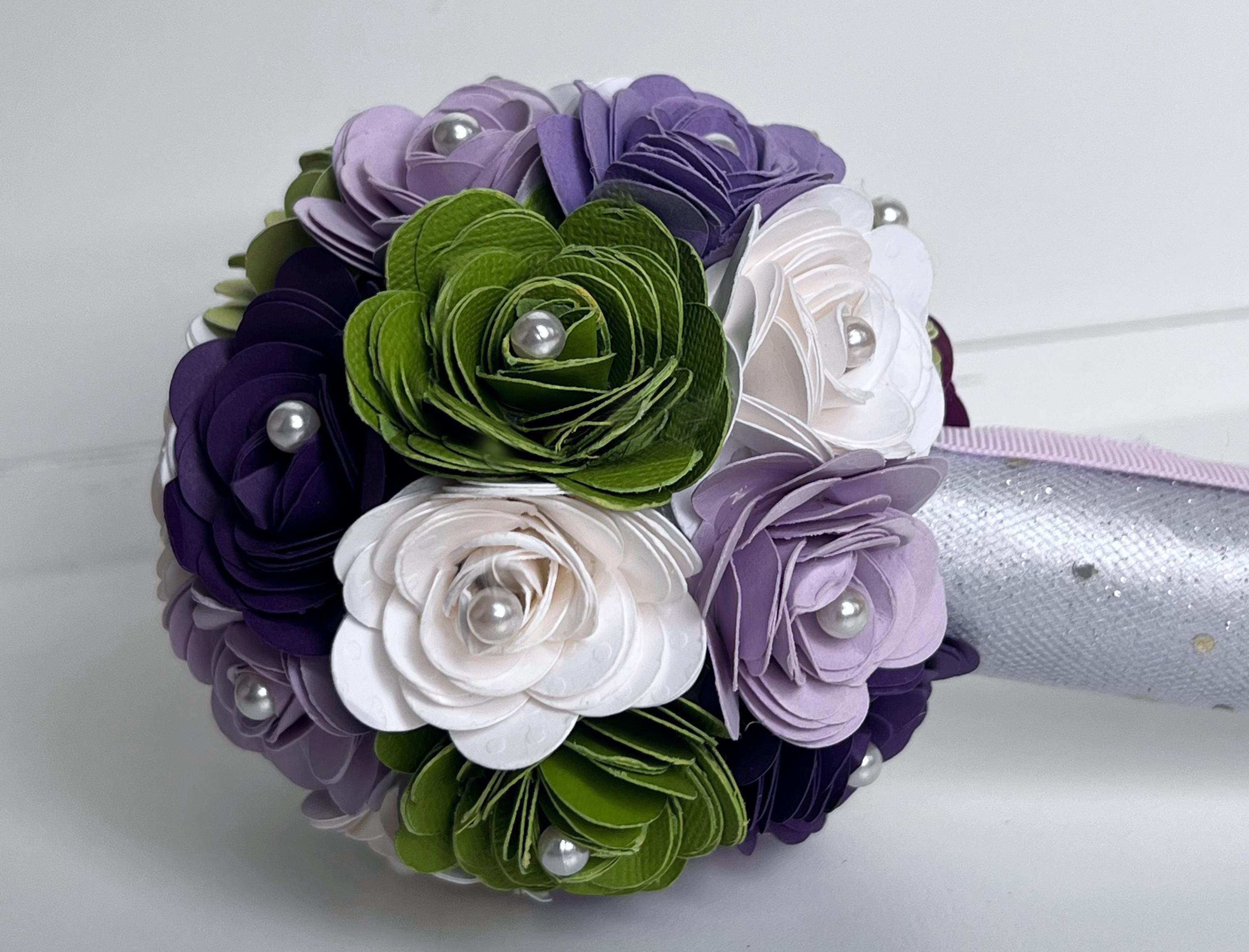 Dance Recital Paper Flower Bouquet - Ballet- Purple, White and Mint ...