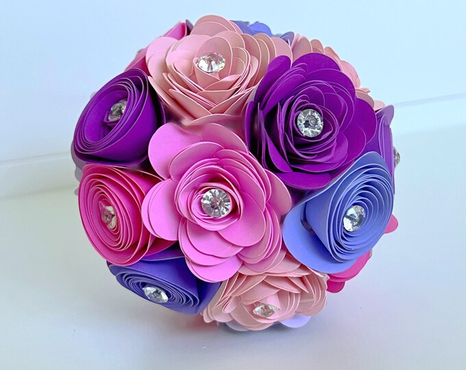 Dance Recital Paper Flower Bouquet - Ballet- Pink and Purple ...