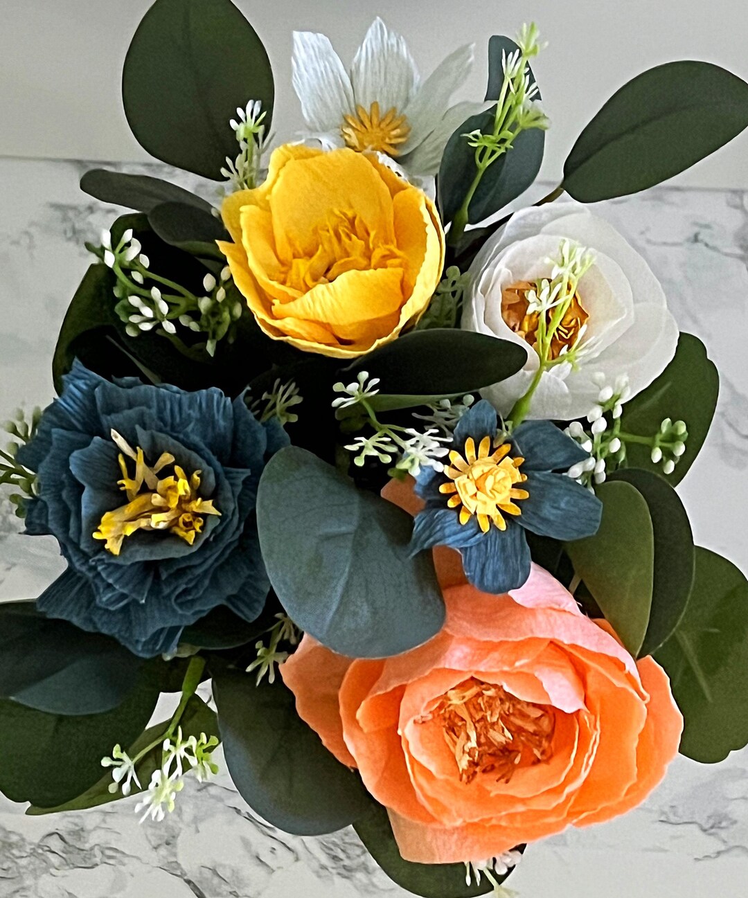 Crepe Paper Flower Arrangement - Centerpiece - Etsy