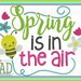 Spring is In The Air Digitized Spring Word Art Spring | Etsy