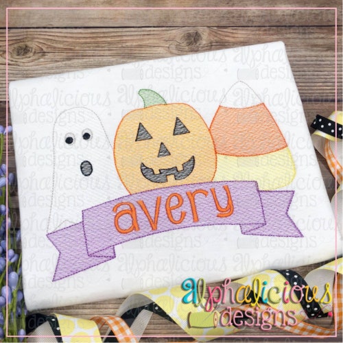 Spooky Crew Sketch Embroidery Design Quick Stitch - Etsy